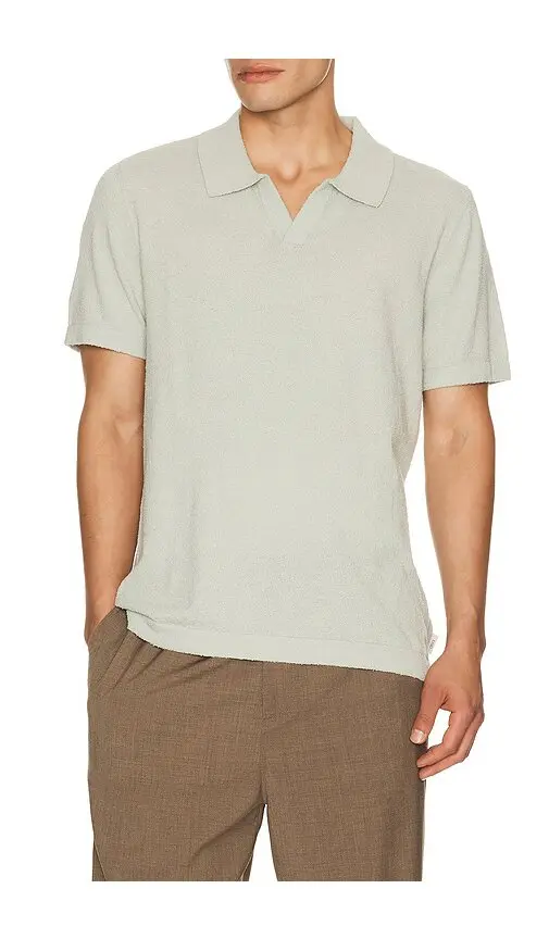 Onia Bouckle Knit Johnny Polo In . Also - Sage