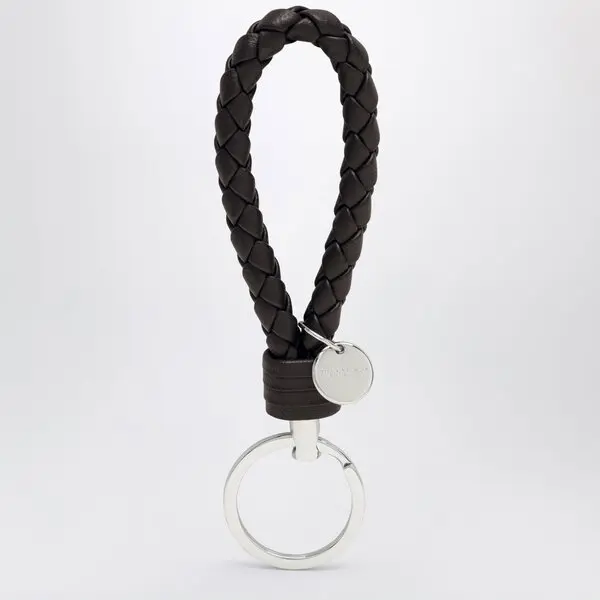 Bottega Veneta Fondant Intrecciato Leather Keyring - Brown