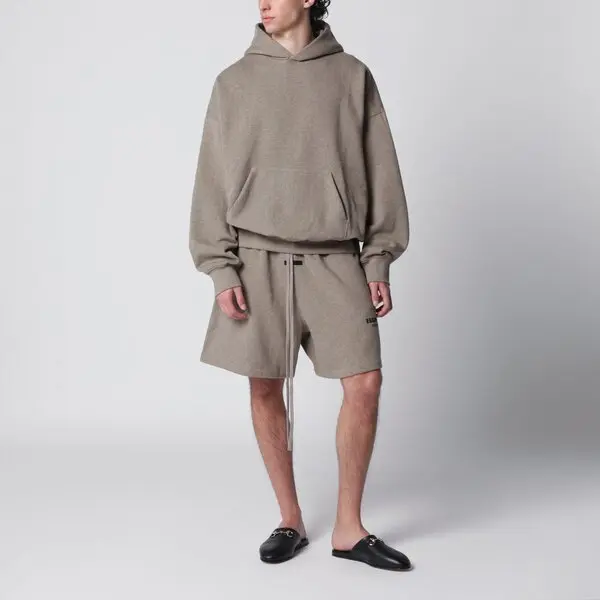 Fear Of God Taupe Fleece Sports Shorts - Grey