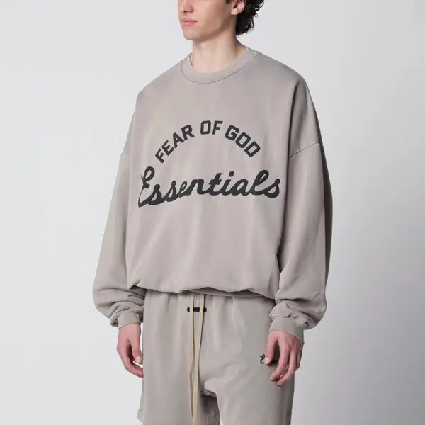 Fear Of God Cotton Fleece Crewneck Sweatshirt - Grey