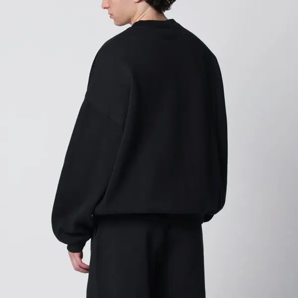 Fear Of God Cotton Fleece Sweatshirt With Logo Embroidery - Black
