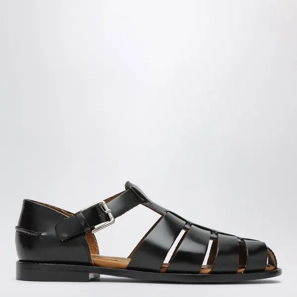 SEBAGO Leather Criss-cross Sandals - Black