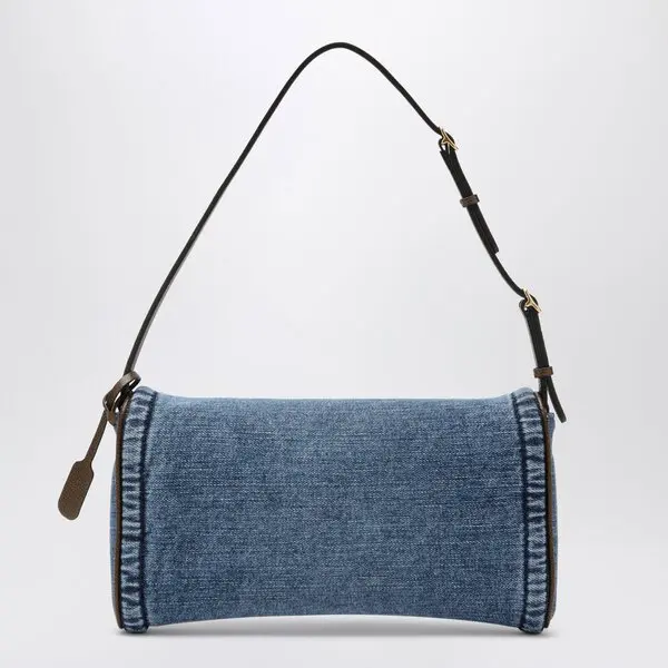 Valentino Garavani Small Devain Denim Shoulder Bag - Blue