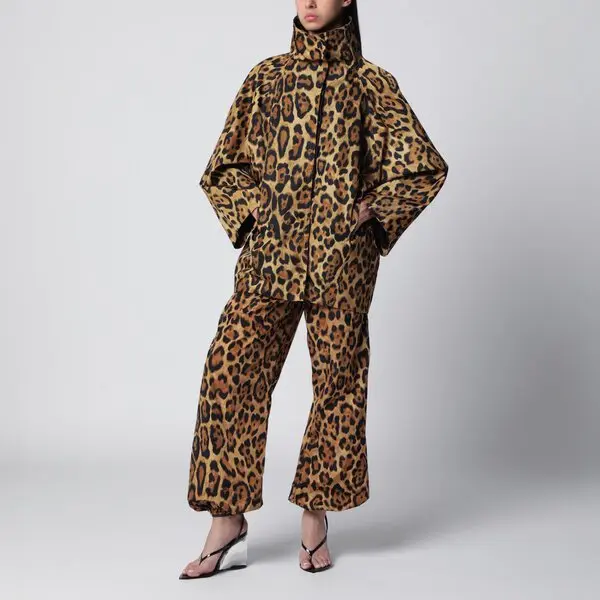 Alaïa Layered Ocelot-print Twill Coat