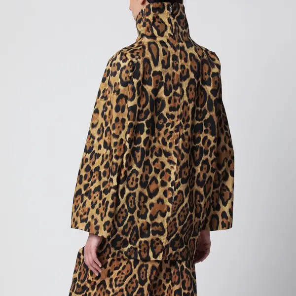 Alaïa Layered Ocelot-print Twill Coat