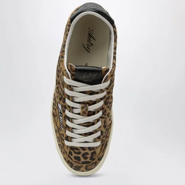 AUTRY Windscape Low Leopard Suede Sneakers - Brown