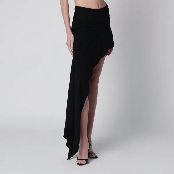 FRANCESCO MURANO Viscose Mini Skirt With Side Train