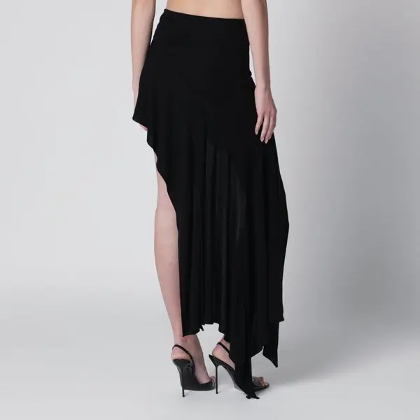 FRANCESCO MURANO Viscose Mini Skirt With Side Train