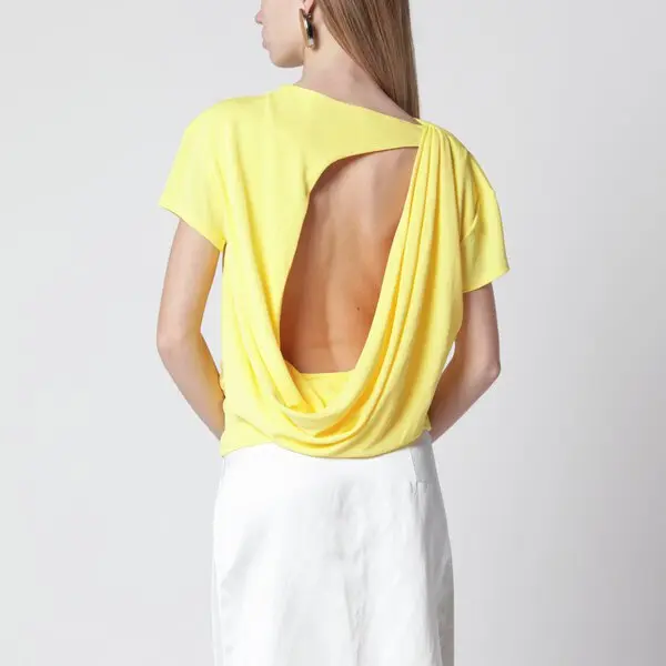 Jacquemus Mistral Top In Viscose Blend - Yellow
