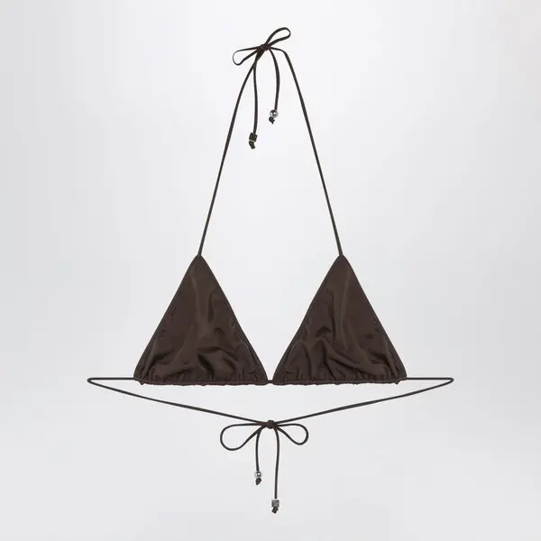 Jacquemus Triangle Bikini Top - Brown