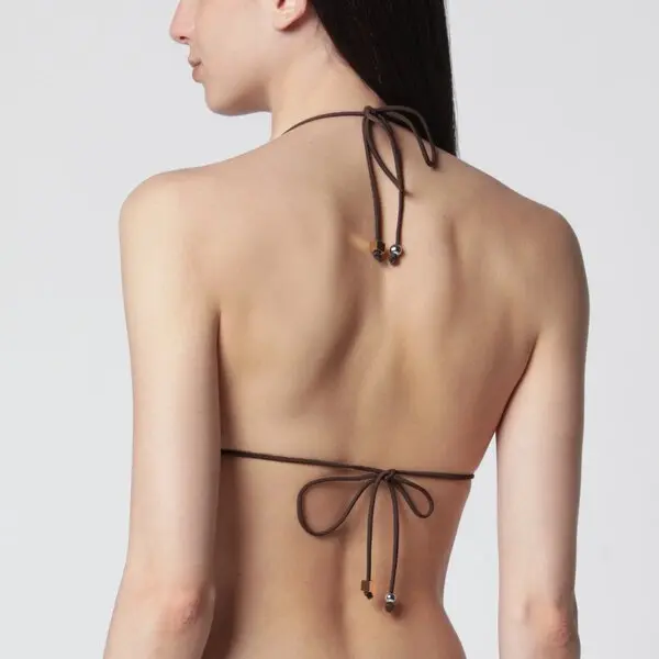 Jacquemus Triangle Bikini Top - Brown