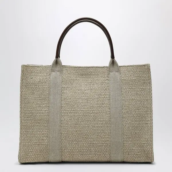 THE ROW Georgia Canvas And Leather Tote Bag - Beige