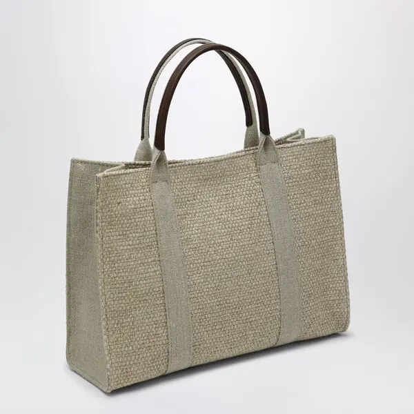 THE ROW Georgia Canvas And Leather Tote Bag - Beige
