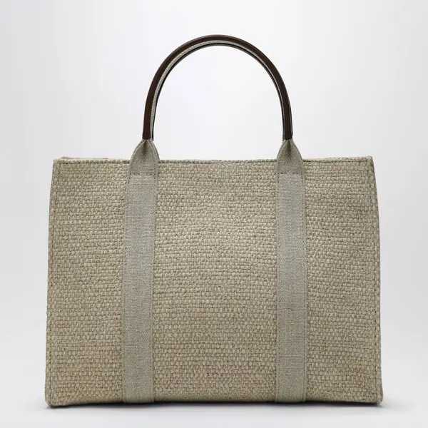 THE ROW Georgia Canvas And Leather Tote Bag - Beige