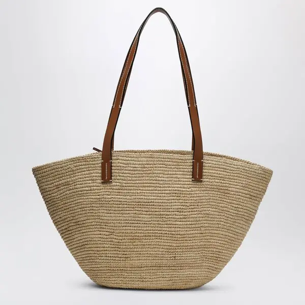 Manebí Raffia And Leather Shoulder Bag