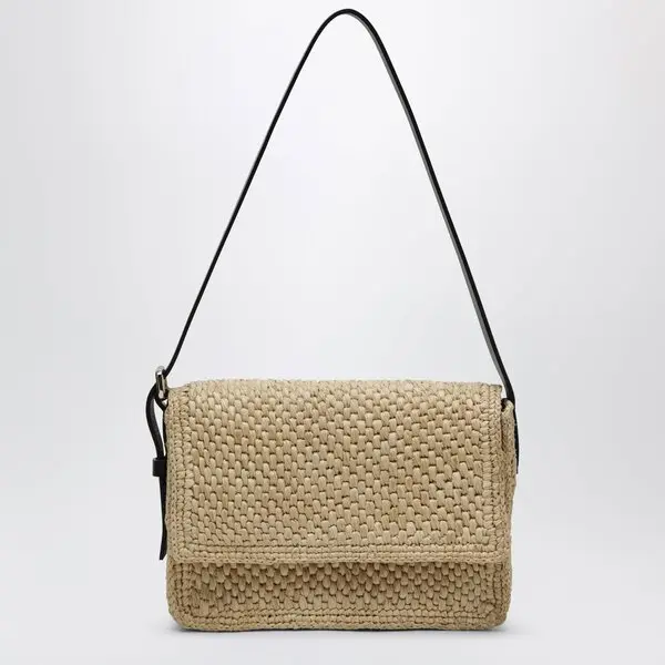 Manebí Raffia And Leather Shoulder Bag - Beige