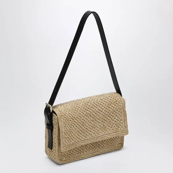 Manebí Raffia And Leather Shoulder Bag