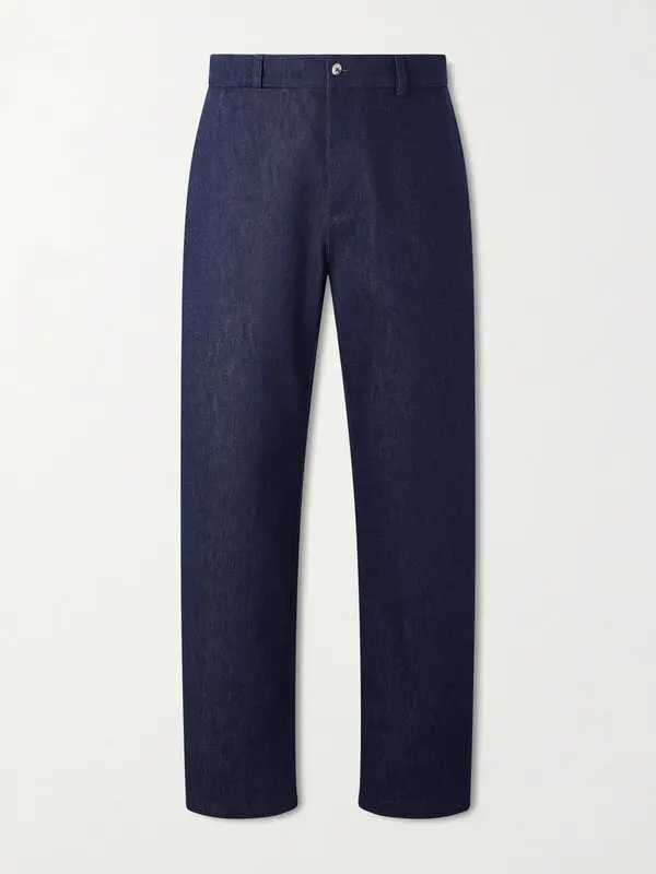 De Bonne Facture Balloon Tapered Denim Trousers - Blue