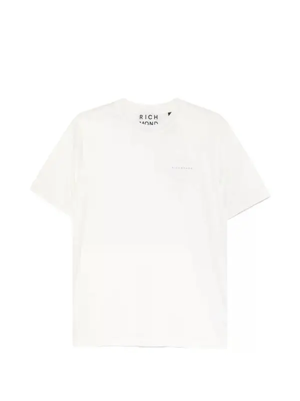 John Richmond Logo-print T-shirt - Neutrals