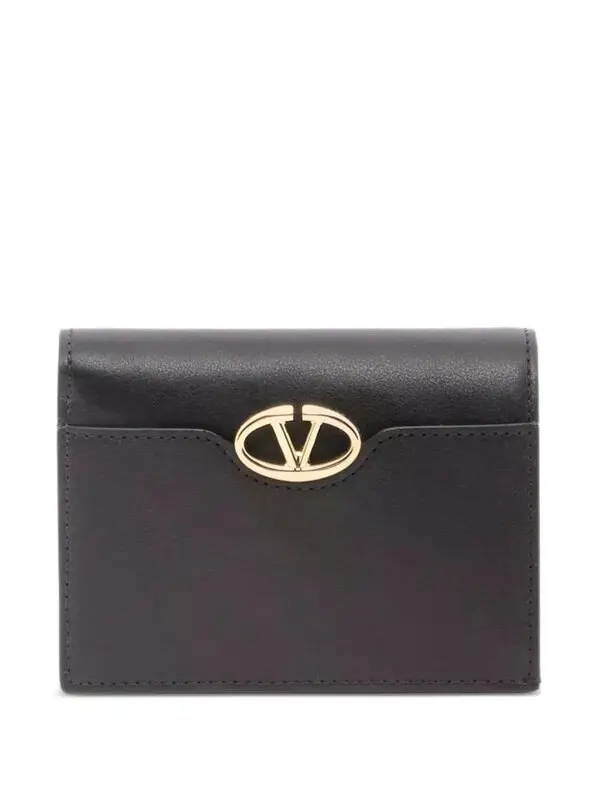 Valentino Garavani Vlogo The Bold Edition Small Calfskin Wallet - Black
