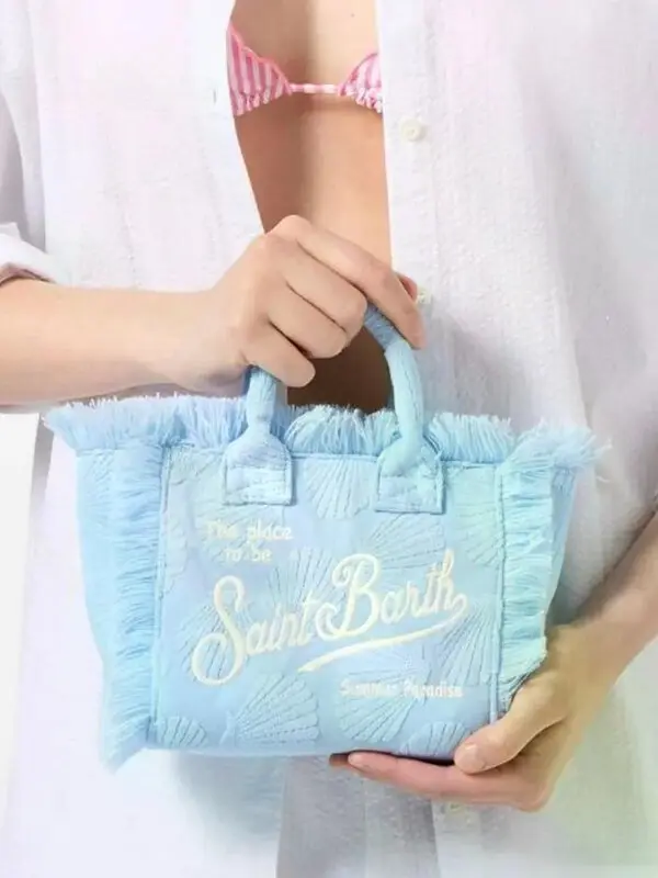MC2 SAINT BARTH Mini Vanity Shell-embossed Tote Bag