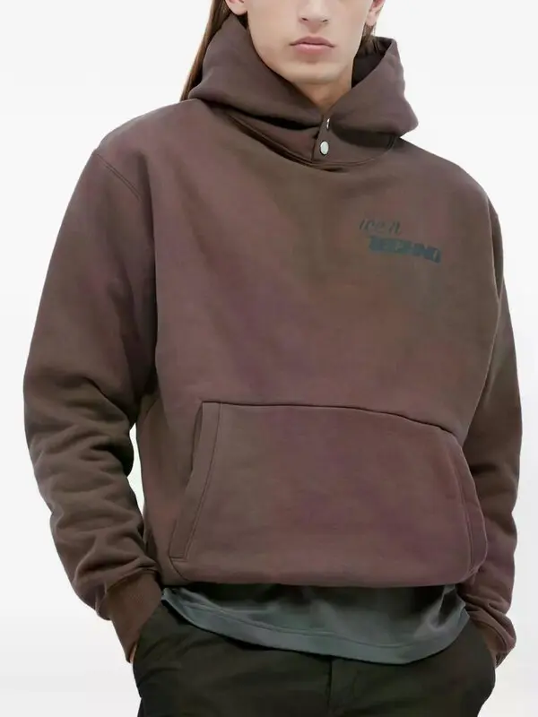 ICE & TECHNO Logo Print Hoodie