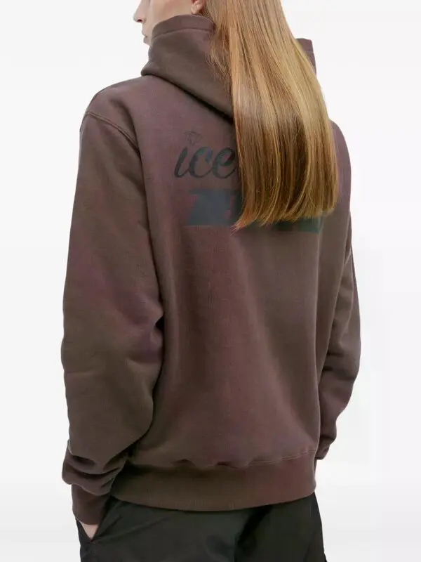 ICE & TECHNO Logo Print Hoodie