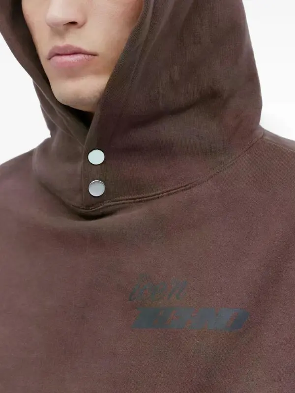 ICE & TECHNO Logo Print Hoodie