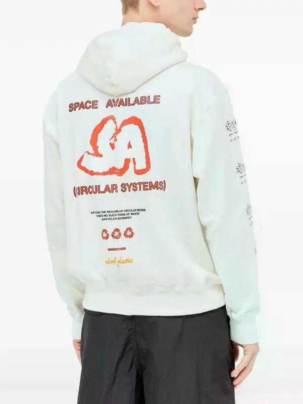 SPACE AVAILABLE Circular Artisan Hooded Print Sweatshirt