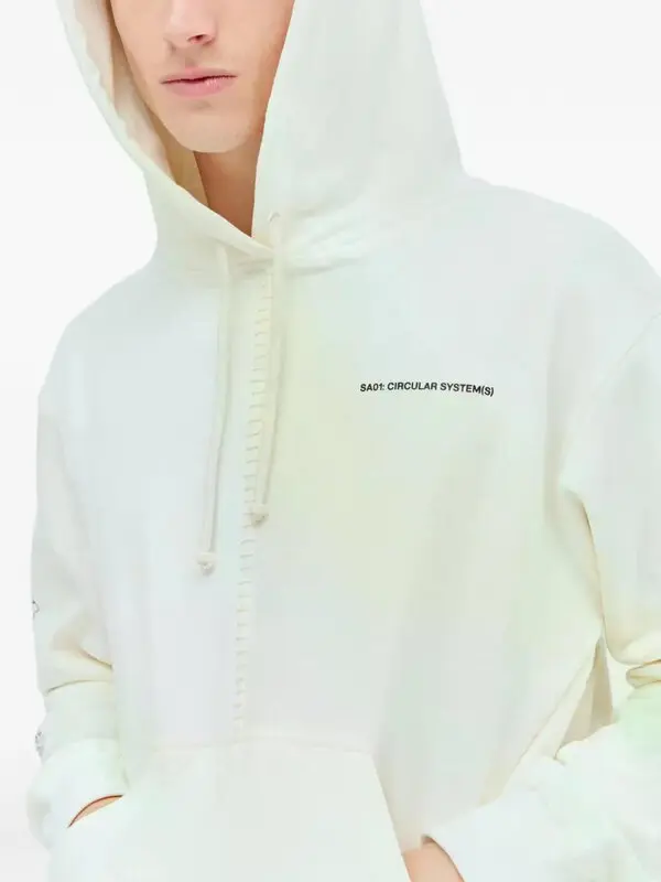 SPACE AVAILABLE Circular Artisan Hooded Print Sweatshirt
