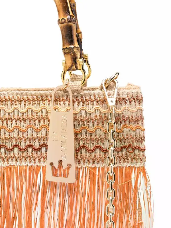 LA MILANESA Small Orchidea Tote Bag - Orange