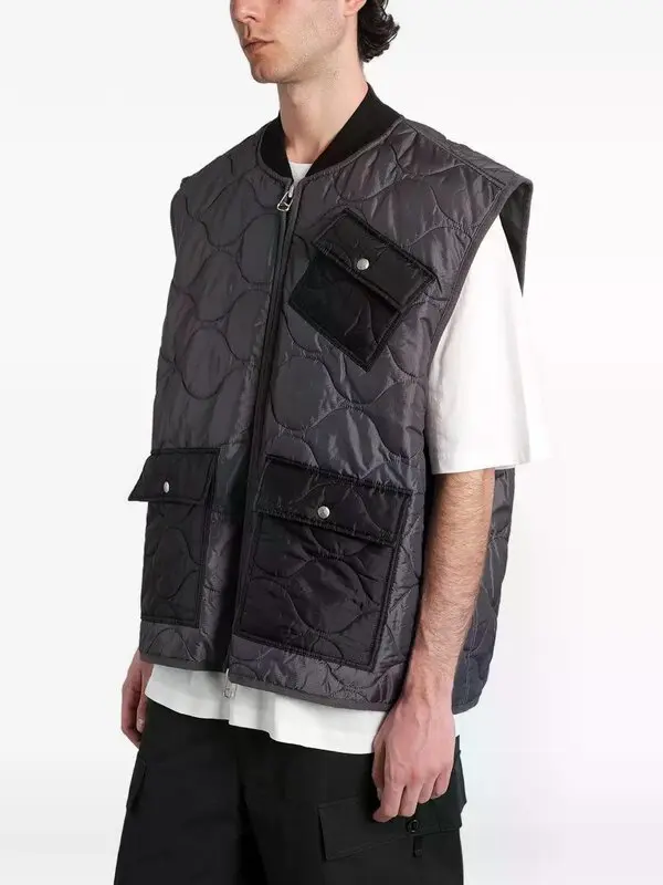 PEACEMAKER OAMC Oamc Quilted Zip-up Vest With Flap Pockets