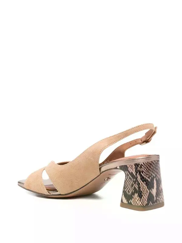 TAMARIS Block-heel Sandals With Snake Print Detail
