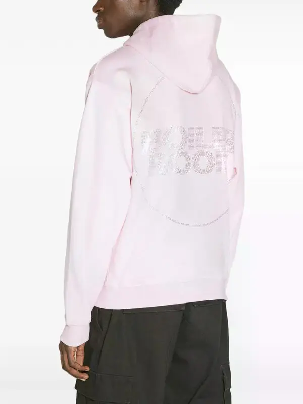 BOILER ROOM Long-sleeve Hoodie With Rhinestone Embellishment