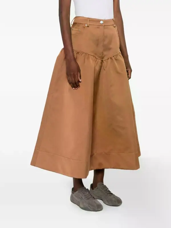 GANNI Gathered Yoke Skirt