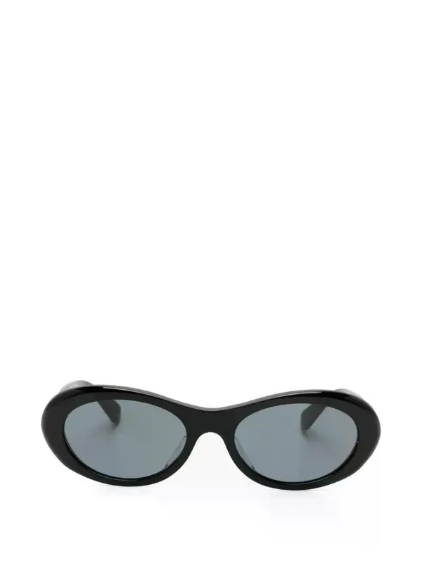 Stella McCartney Oval Sunglasses With Chain Detail - Black