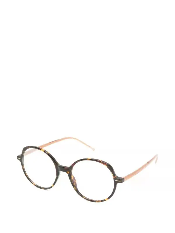 BOSS Round Frame Tortoiseshell-effect Eyeglasses