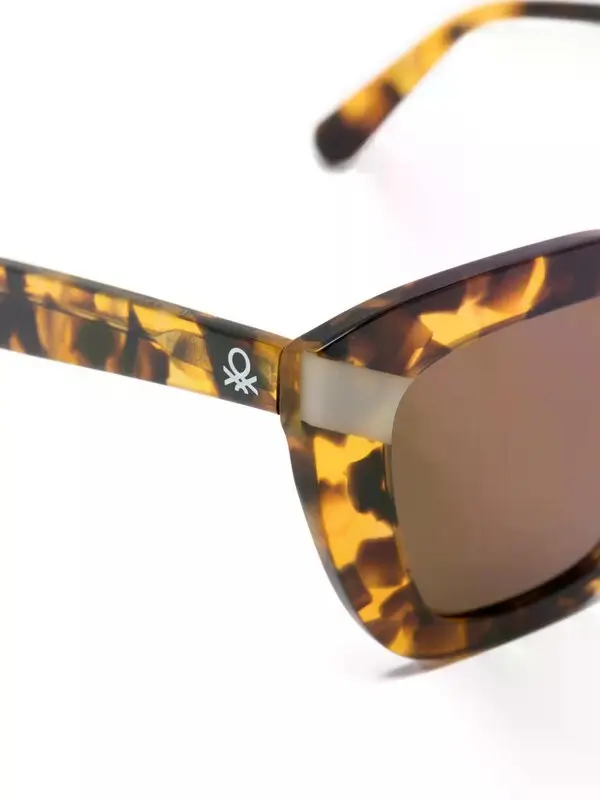 BENETTON Tortoiseshell-effect Cat-eye Sunglasses