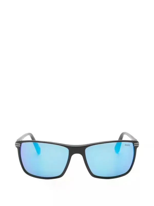 BMW EYEWEAR Rectangle Frame Mirrored Sunglasses