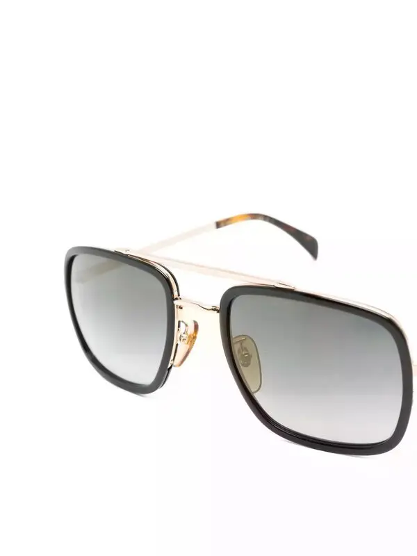 DB EYEWEAR BY DAVID BECKHAM Double-bridge Square-frame Sunglasses