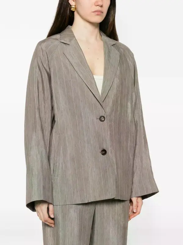 PANICALE Pinstripe Notched Lapel Jacket