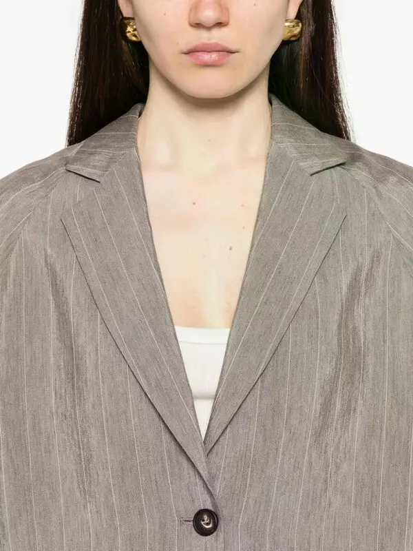 PANICALE Pinstripe Notched Lapel Jacket