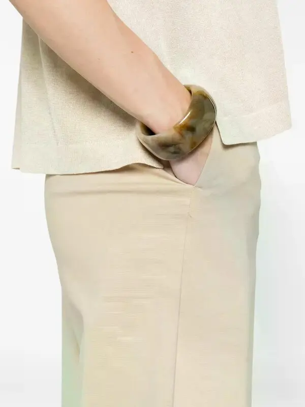 PANICALE Drawstring Wide-leg Trousers - Neutrals