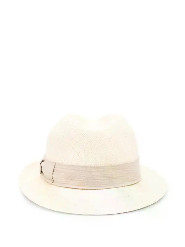 PANICALE Panama Hat With Bow Detail