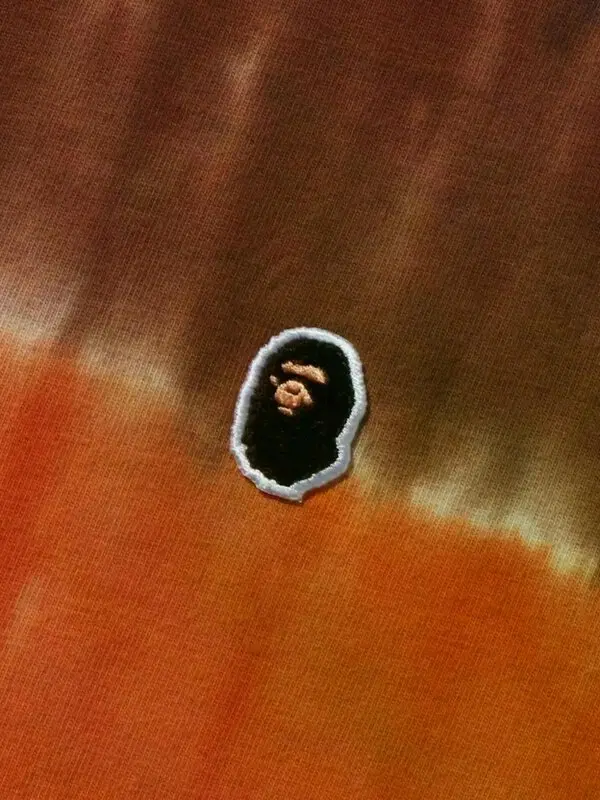A BATHING APE Tie-dye Logo-patch T-shirt