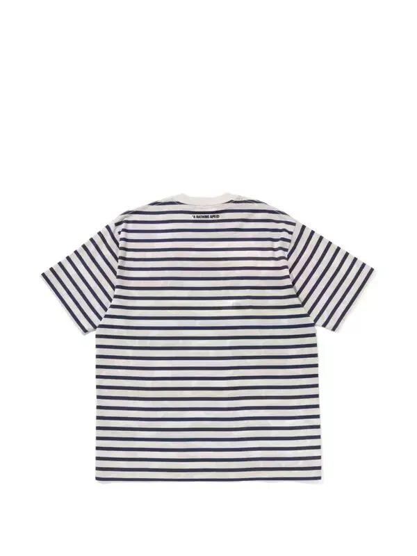 A BATHING APE Horizontal-striped T-shirt
