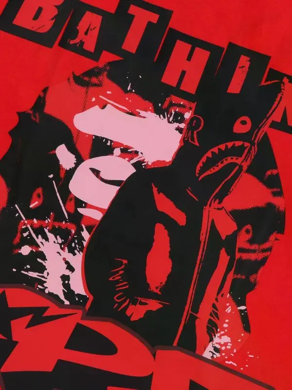 A BATHING APE Graphic-print Cotton T-shirt - Red