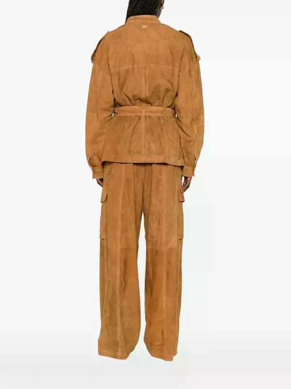 CASSELL Sahariana Belted Suede Jacket