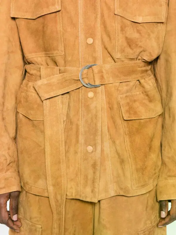 CASSELL Sahariana Belted Suede Jacket