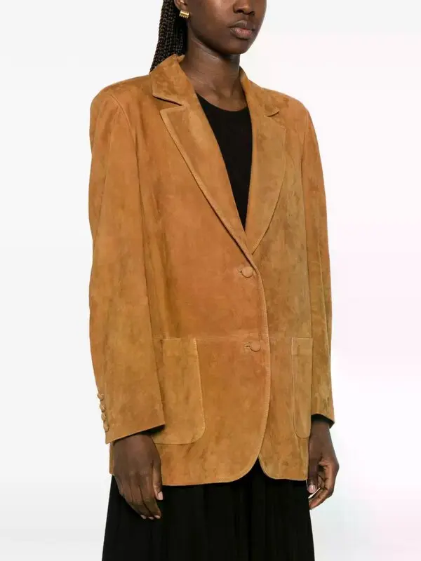 CASSELL Suede Single-breasted Blazer